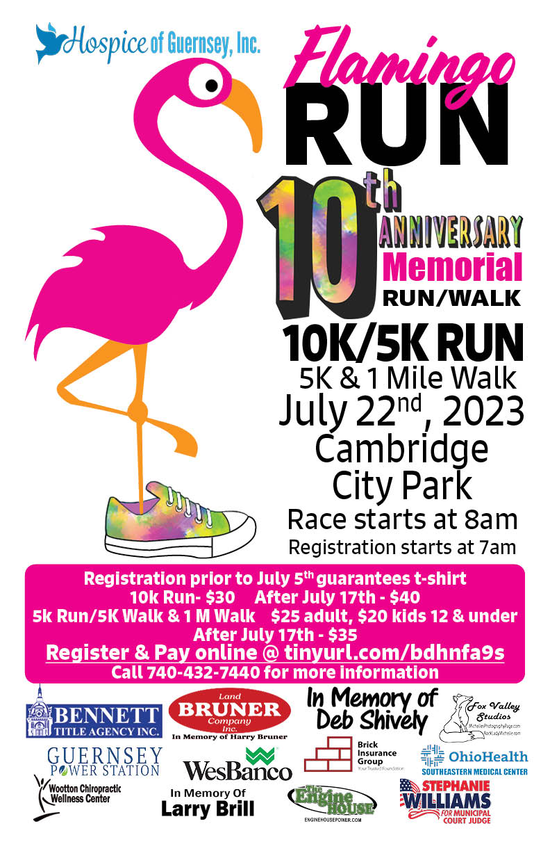 10th Anniversary Flamingo Run | Hospice of Guernsey, Inc.